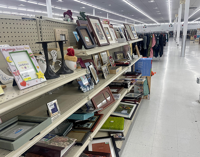 The frame section&mdash;where other people's memories become artistic possibilities for your walls. One person's discard, another's statement piece.