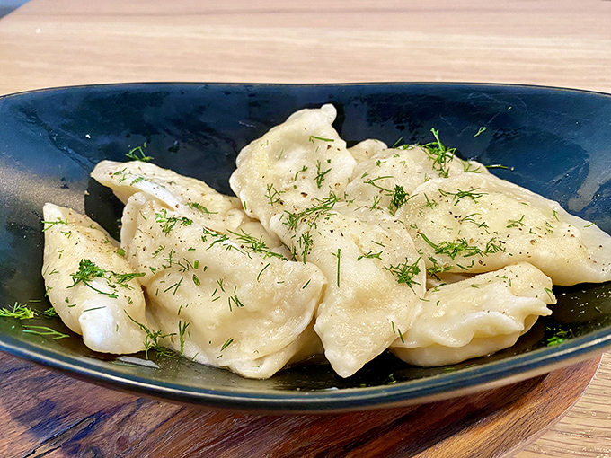 These varenyky aren't just dumplings; they're little pillows of comfort food that grandmothers across Eastern Europe would approve of with knowing nods.