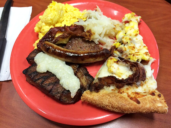 Breakfast of champions: where eggs, hash browns, and perfectly charred bacon create a morning masterpiece that puts cereal commercials to shame.