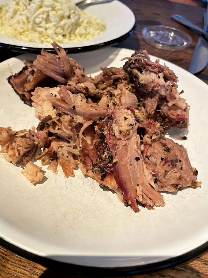 Pulled pork that doesn't need a resume&mdash;it speaks for itself. Each strand tells a story of patience, smoke, and barbecue devotion.