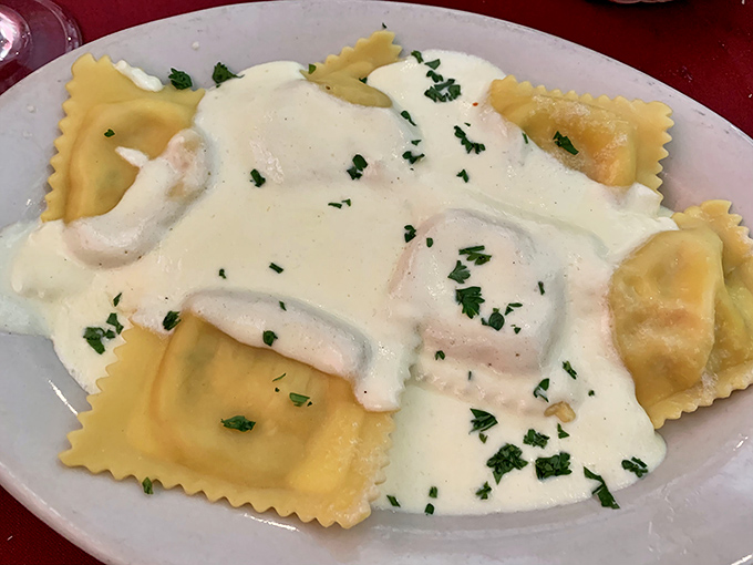 These ravioli pillows aren't just filled with cheese&mdash;they're filled with the kind of comfort that makes you want to call your mother and apologize for everything.