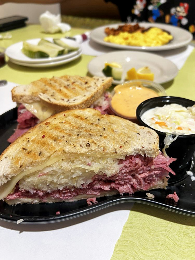 The Reuben at Jack's &ndash; where corned beef, sauerkraut, and Swiss cheese come together in a sandwich that deserves its own theme music.