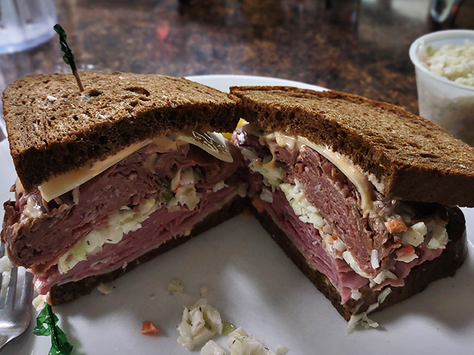 This isn't just a Reuben sandwich&mdash;it's architecture. Layers of corned beef, sauerkraut, and Swiss create the skyscraper Frank Lloyd Wright would have ordered for lunch.