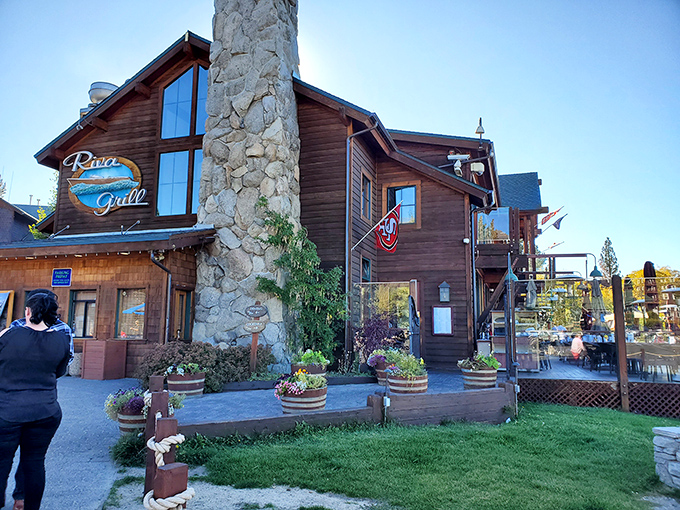 Riva Grill stands as a testament to Tahoe's rustic-meets-refined aesthetic, where stone and timber create the perfect frame for lake-to-table dining.