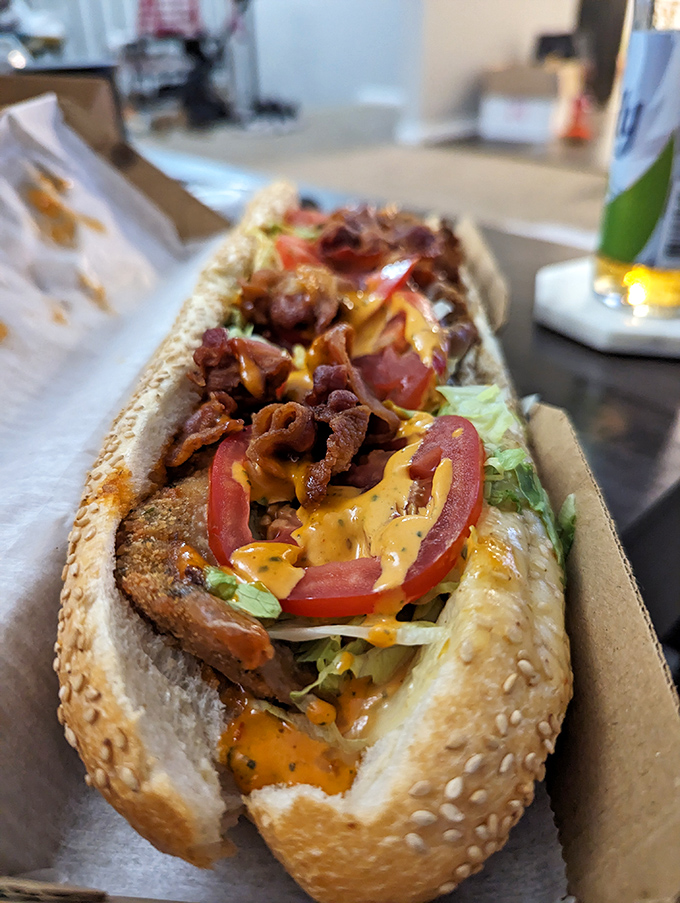 The roast pork sandwich that inspires devotion. Piled high on a seeded roll, this is Pennsylvania comfort in portable form.