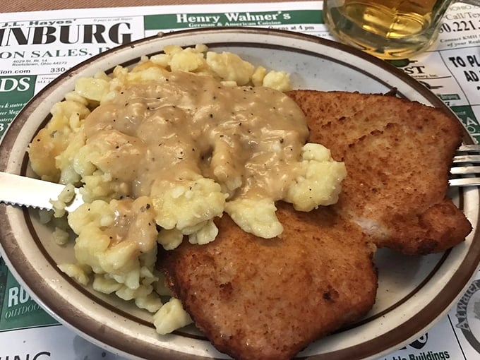 Schnitzel and sp&auml;tzle: the Batman and Robin of German cuisine, fighting hunger crimes one perfectly breaded cutlet at a time.
