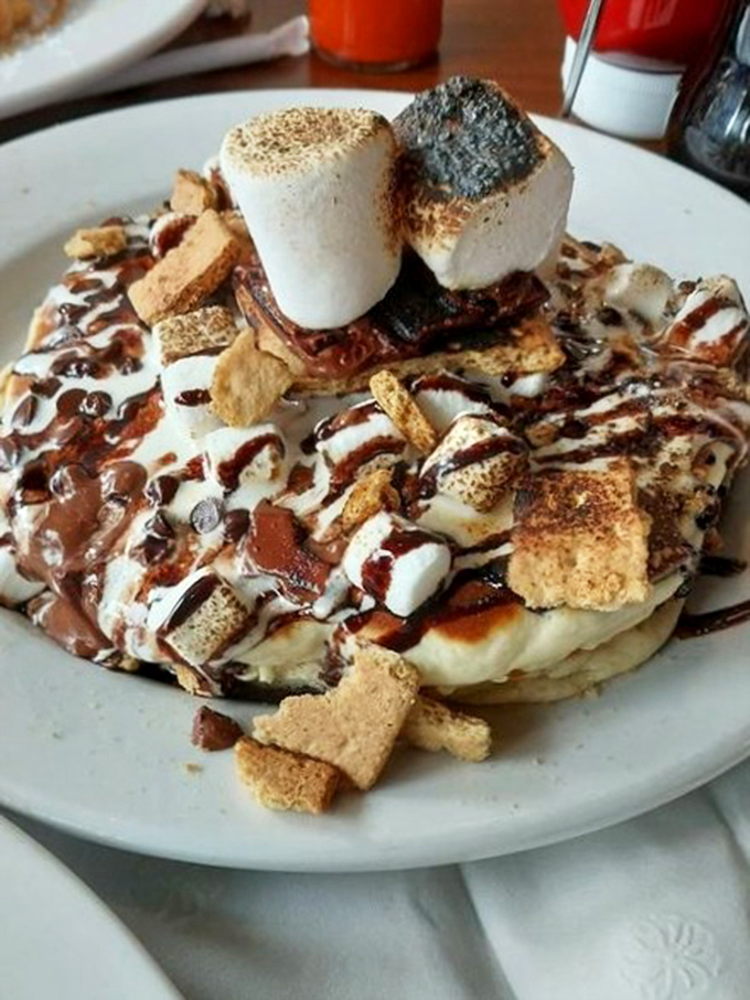 S'mores for breakfast? These pancakes make a compelling argument that campfire flavors belong at the morning table.