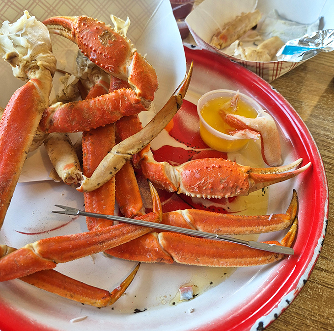 Snow crab legs: nature's way of making you work for your food pleasure. The built-in tools require some effort, but the sweet reward is worth every crack.