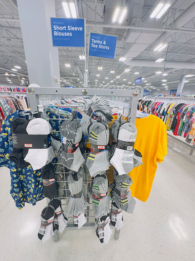 Even the sock display is meticulously organized. Who knew there could be such artistry in arranging ankle-high cotton blends?