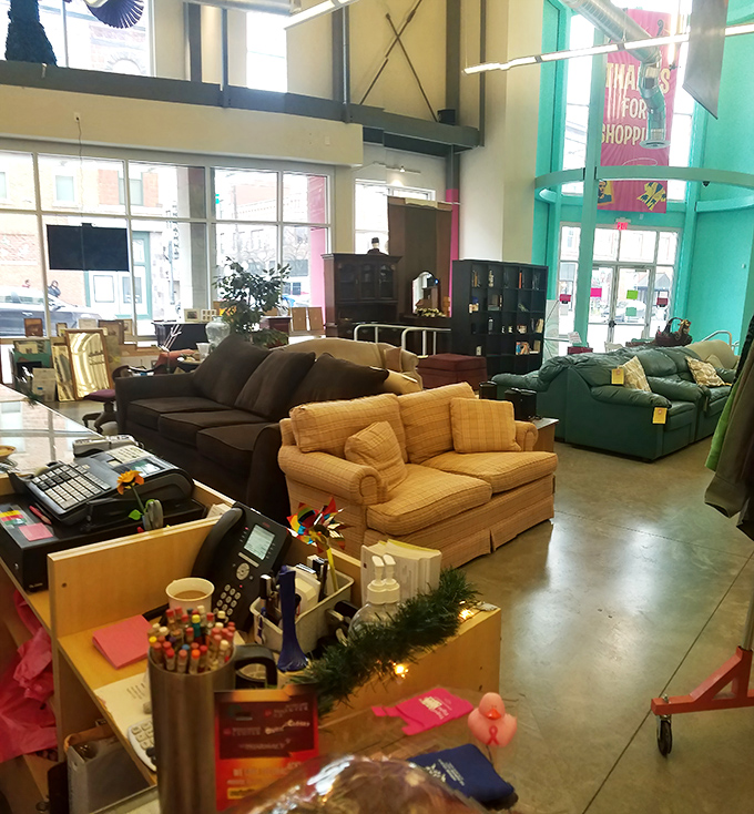 Sofa so good! The furniture section offers comfy couches at prices that won't make your wallet cry&mdash;unlike those fancy showrooms.