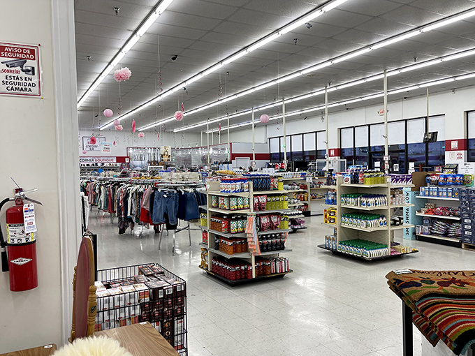 The wide, well-organized aisles make treasure hunting a civilized affair, unlike those chaotic sample sales I've survived in Manhattan.