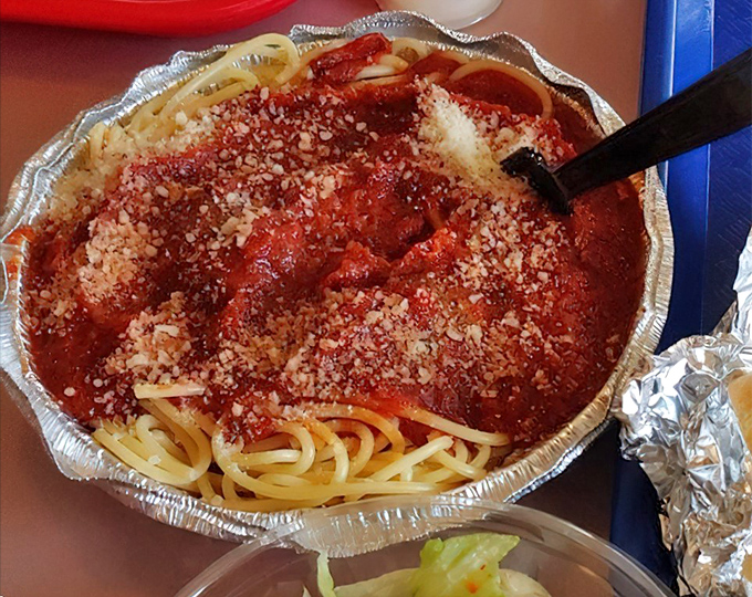 Spaghetti with meat sauce and a snowfall of Parmesan&mdash;comfort food that wraps around you like your grandmother's hug.