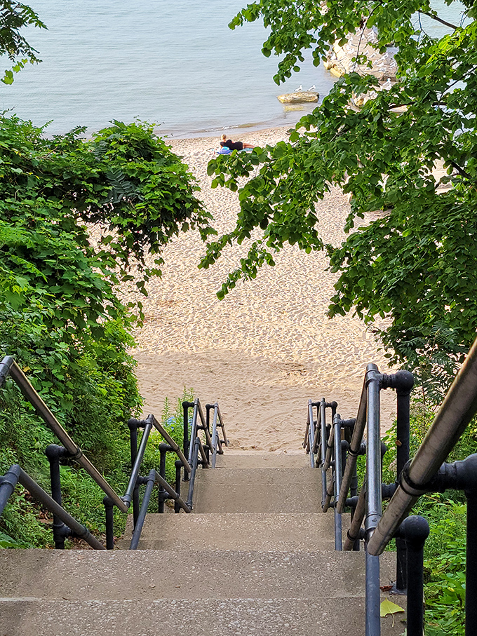 These steps to the beach might as well be a stairway to heaven&mdash;if heaven had sand between your toes and a cooler of snacks.