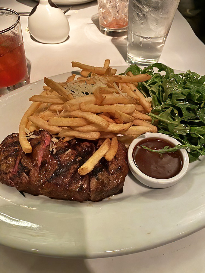 A steak cooked with such precision it makes you wonder if there's a NASA engineer hiding in the kitchen.