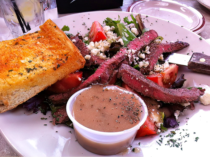 A steak salad that solves the eternal dilemma: how to feel virtuous while still indulging in perfectly cooked beef. The answer? Add blue cheese.