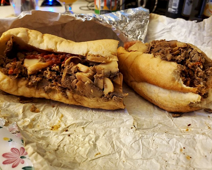 This steak sandwich isn't just lunch—it's a religious experience. The tender meat and perfect roll create a harmony that would make Mozart weep.