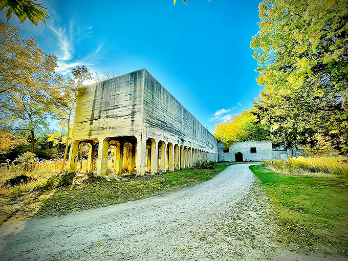 These stone corridors frame nature's slow reclamation project, creating Instagram-worthy shots without the crowds.