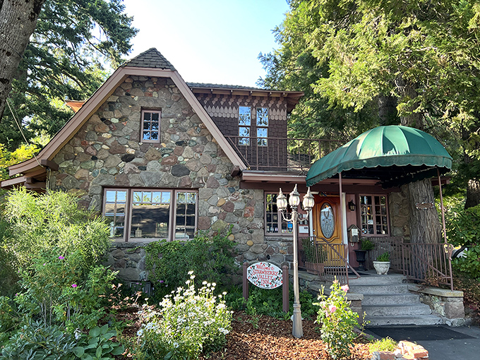 This stone cottage looks like it was plucked from a fairy tale. Gardens bloom with the same enthusiasm locals have for telling you about mountain energy vortexes.
