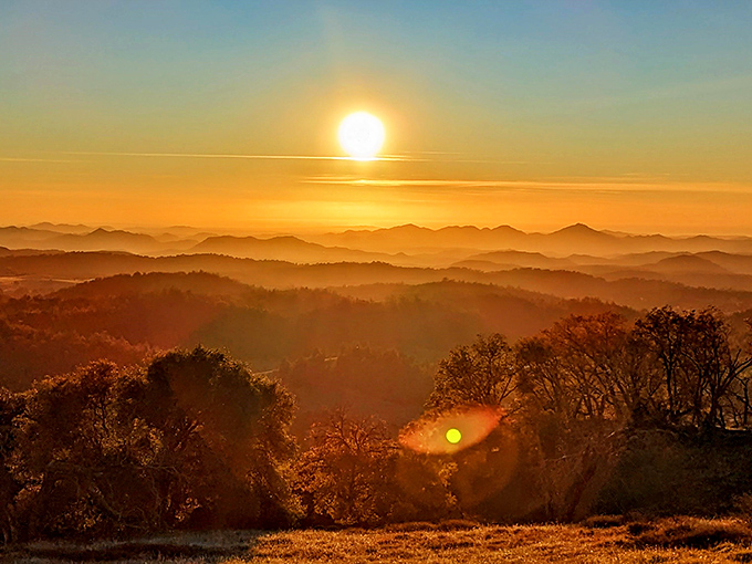 Julian's sunsets paint the mountains in layers of gold and purple, nature's own version of a tiramisu.