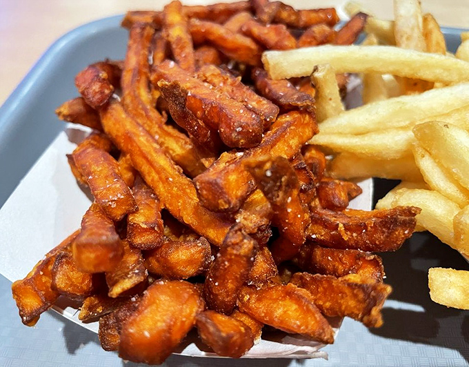 Sweet potato fries that actually taste like sweet potatoes&mdash;what a concept! Crispy edges, tender centers, and not a hint of sogginess in sight.