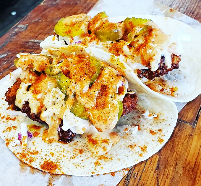 These aren't your chain restaurant tacos. Loaded with toppings and packed with flavor, they're a delicious detour from burger territory.