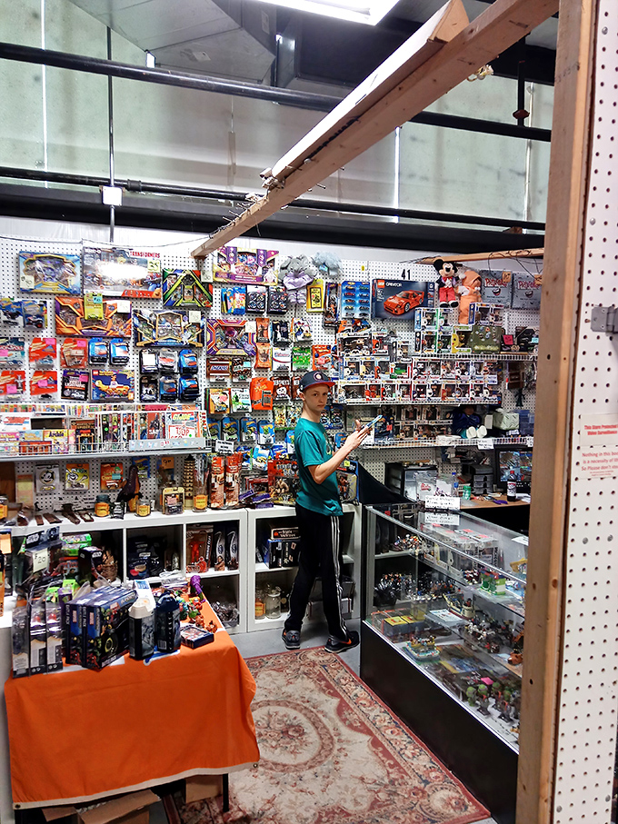 Toy heaven for collectors young and old. That display case contains more childhood memories than my grandmother's photo albums.