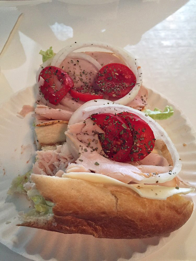 Simple yet sublime: fresh turkey, crisp vegetables, and just the right seasonings prove that sandwich greatness often comes from restraint rather than excess.