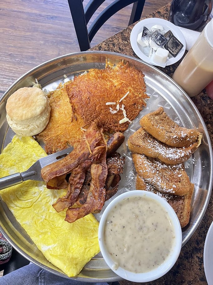 The "Ultimate Breakfast" isn't just a name &ndash; it's a silver platter declaration that someone in this kitchen understands what mornings are truly about.