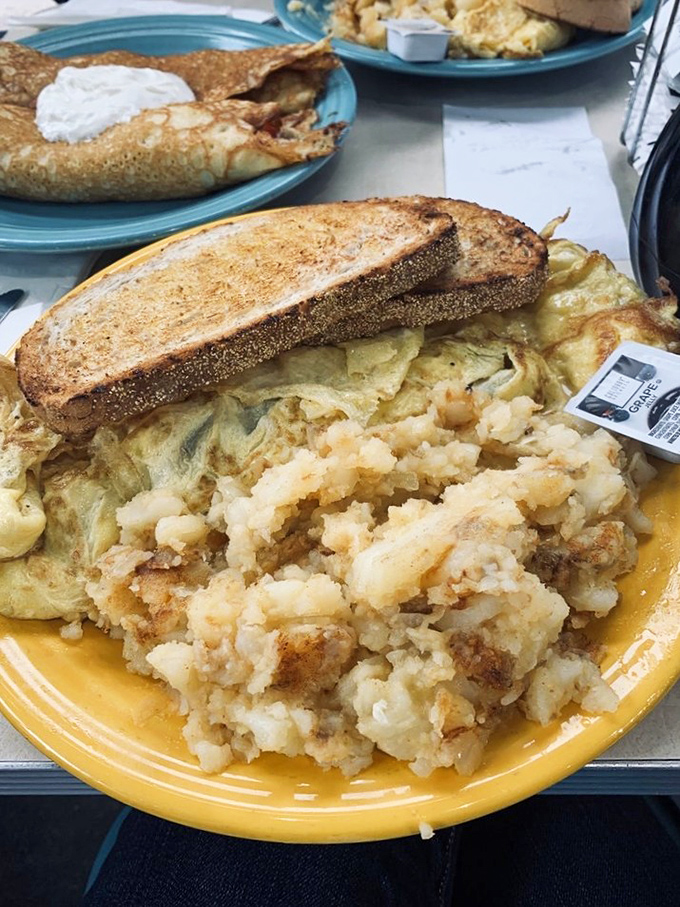 A perfect omelet alongside those famous lyonnaise potatoes &ndash; proof that breakfast potatoes can indeed be life-changing.