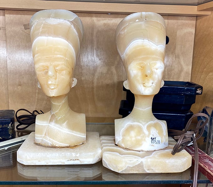 These alabaster busts aren't just lamps; they're conversation pieces waiting to become the most interesting thing in your living room.