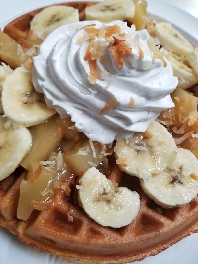 This isn't just a waffle with bananas and whipped cream&mdash;it's what clouds would taste like if they were made by someone who really loves you.