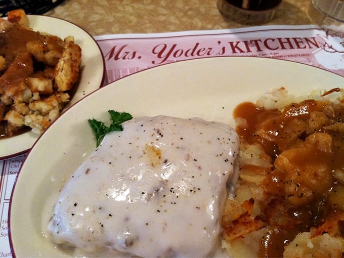 When gravy meets mashed potatoes on this plate, it's like watching the culinary equivalent of "The Notebook" &ndash; a love story for the ages.