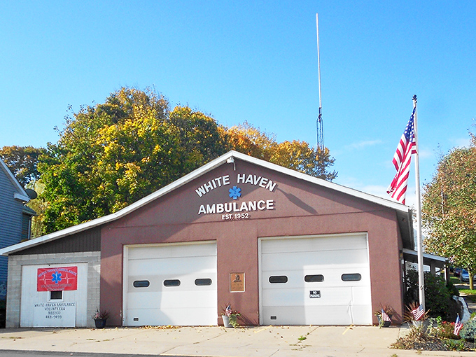Even the ambulance station reflects White Haven's commitment to caring for neighbors in true small-town fashion.