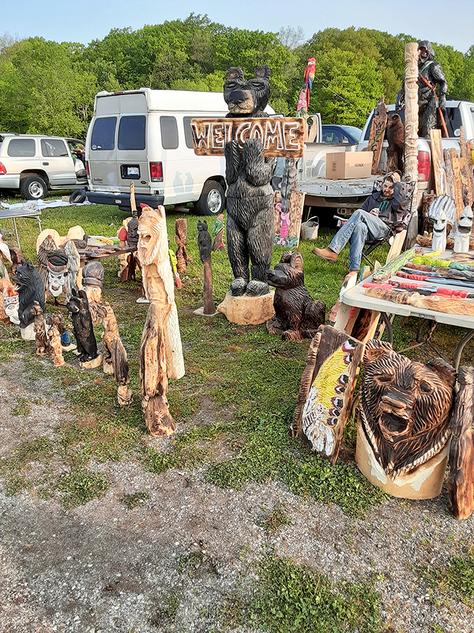 Chainsaw art that brings the forest back to life. Nothing says "Michigan cabin d&eacute;cor" quite like a six-foot wooden bear guarding your welcome sign.
