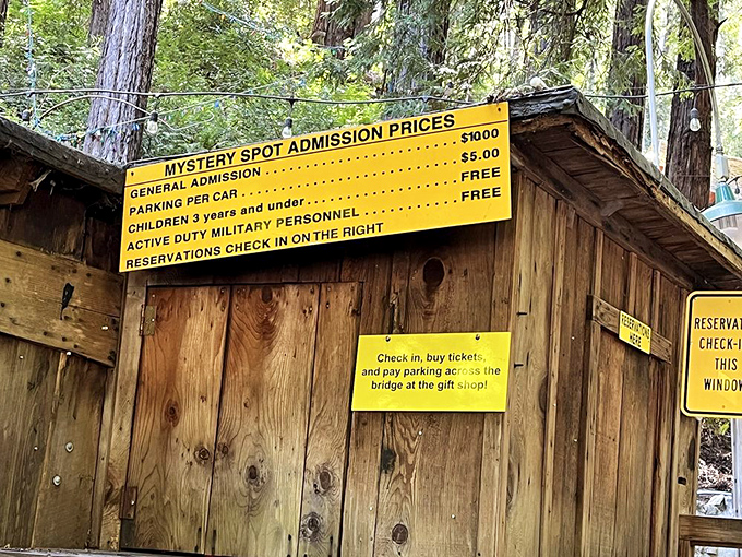 Old-school pricing board that feels like a relic from simpler times, when a few bucks could still buy you a genuine head-scratcher.