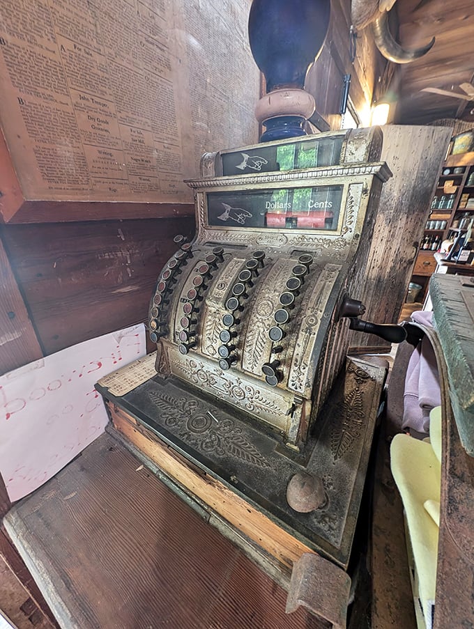 This isn't just an antique cash register&mdash;it's a mechanical time capsule from when "processing payment" meant beautiful craftsmanship, not waiting for Wi-Fi.