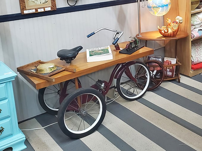 Not just a bicycle&mdash;it's a desk on wheels! Part transportation, part conversation piece, all character. Pedaling nowhere never looked so stylish.