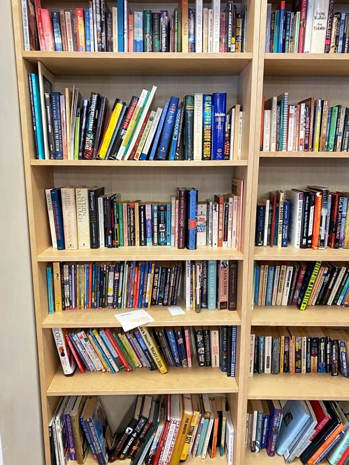 Bookworms rejoice! These well-organized shelves offer literary journeys for pocket change. Someone's discarded self-help book might contain your next life-changing epiphany.