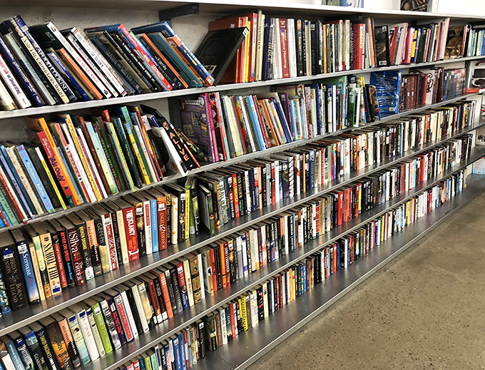 The literary corner &ndash; where dog-eared paperbacks and hardcover treasures create a secondhand library that would make any bookworm swoon.