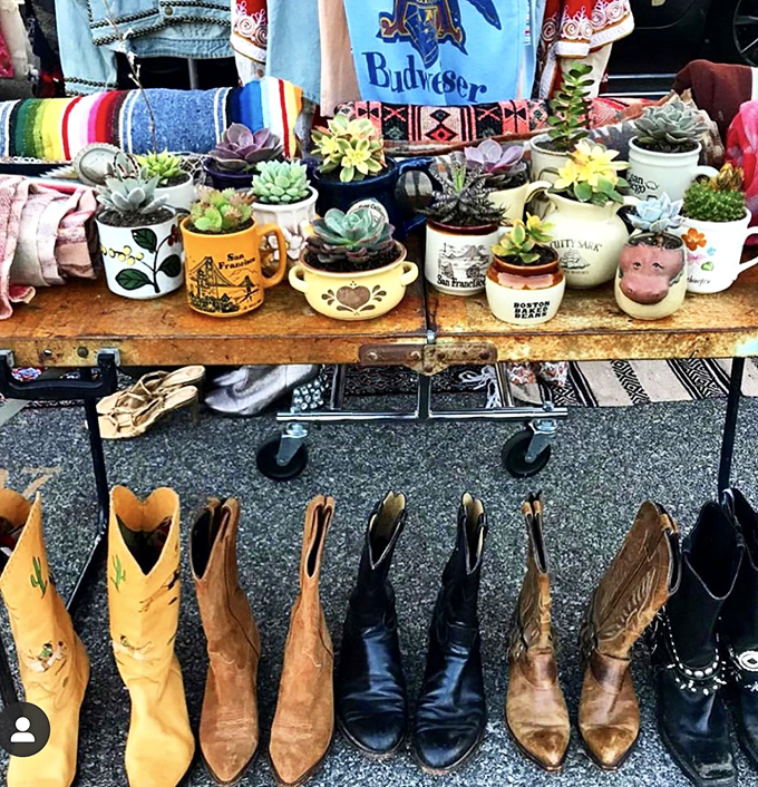 These boots weren't made just for walking&mdash;they're conversation pieces with heels, arranged like a lineup of characters waiting for their next adventure.