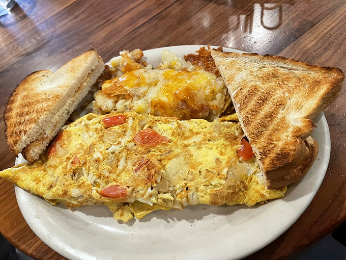 The Western omelet that makes you question why you ever settled for sad hotel breakfast buffet versions all those years.