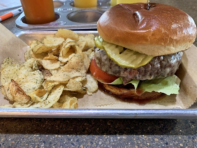 This isn't just a burger; it's a perfectly engineered flavor delivery system. The pickle's strategic placement deserves a Nobel Prize in sandwich architecture.