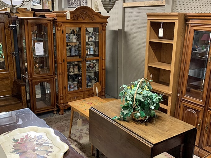 Solid wood cabinets built when craftsmanship meant something and IKEA was just some unpronounceable Swedish word.