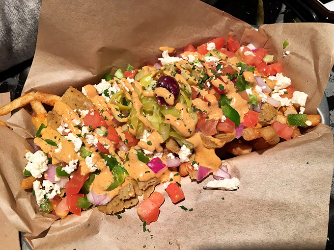 Street Cart Fries &ndash; where French fries get dressed up for a night on the town with feta, veggies, and sauces that'll make you forget ketchup exists.