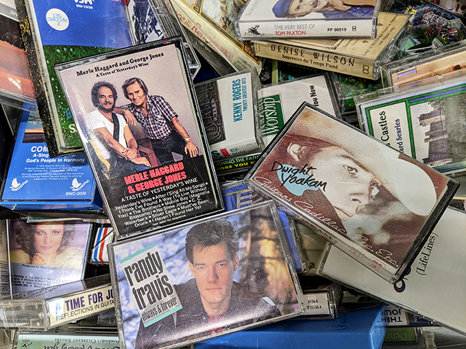 Musical memories in plastic cases &ndash; a time capsule of country legends and '80s heartthrobs waiting to soundtrack your next road trip.