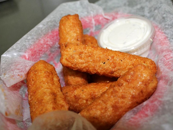 Golden cheese sticks that stretch like cartoon characters and taste even better than they look in your dreams.