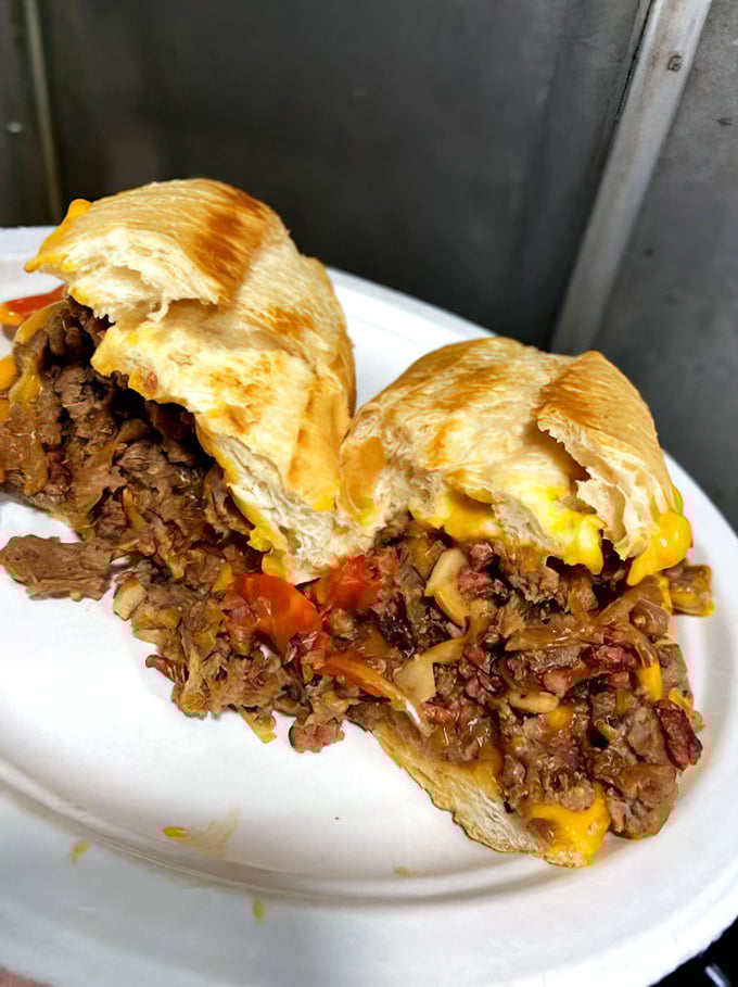 The cheesesteak that makes Philadelphians nervous. Tender beef, melted cheese, and a roll that somehow manages to be both sturdy and yielding.