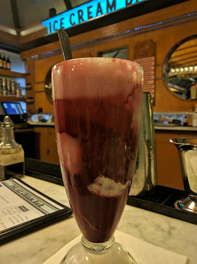 Not your childhood soda float&mdash;this ruby-hued masterpiece is what happens when nostalgia gets a PhD in deliciousness.