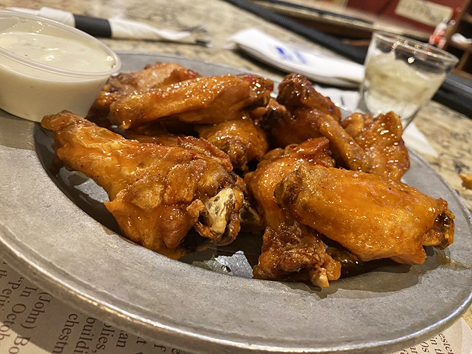 These wings aren't trying to reinvent the wheel&mdash;they're just perfecting it with a golden-brown crispiness that makes your fingers sticky and your soul happy.