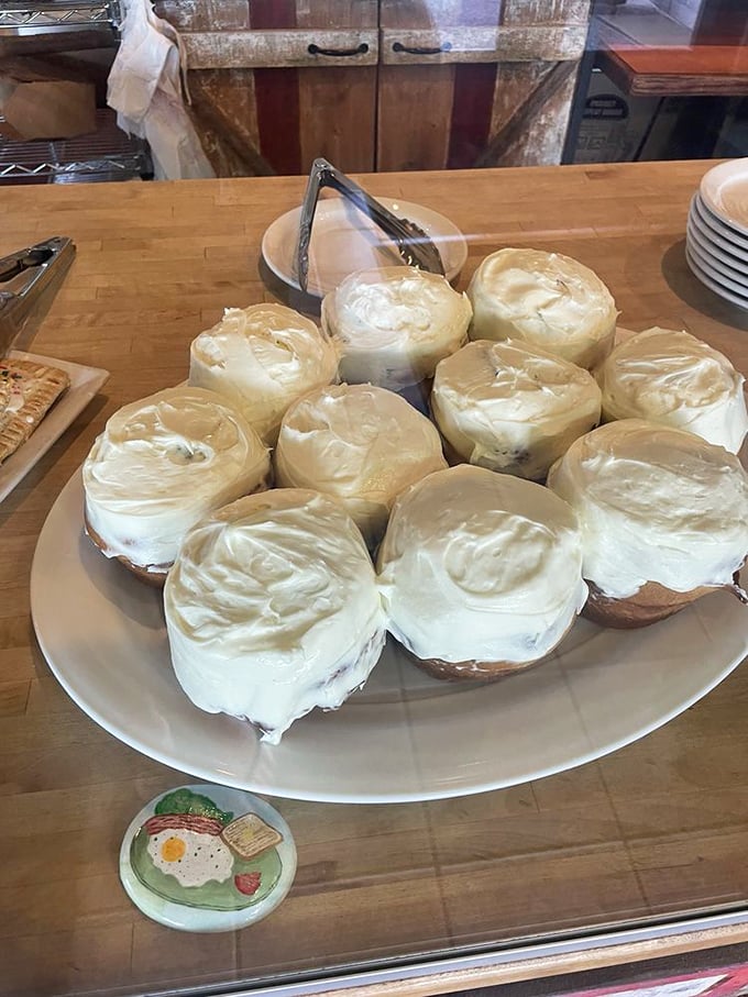 These cinnamon rolls aren't just baked&mdash;they're architectural achievements. Cream cheese frosting applied with the generosity of a favorite grandparent.